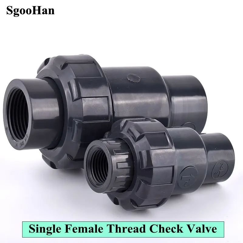 UPVC 1/2~2 Inch Single Female Thread Check Valve One Way Non-Return ...