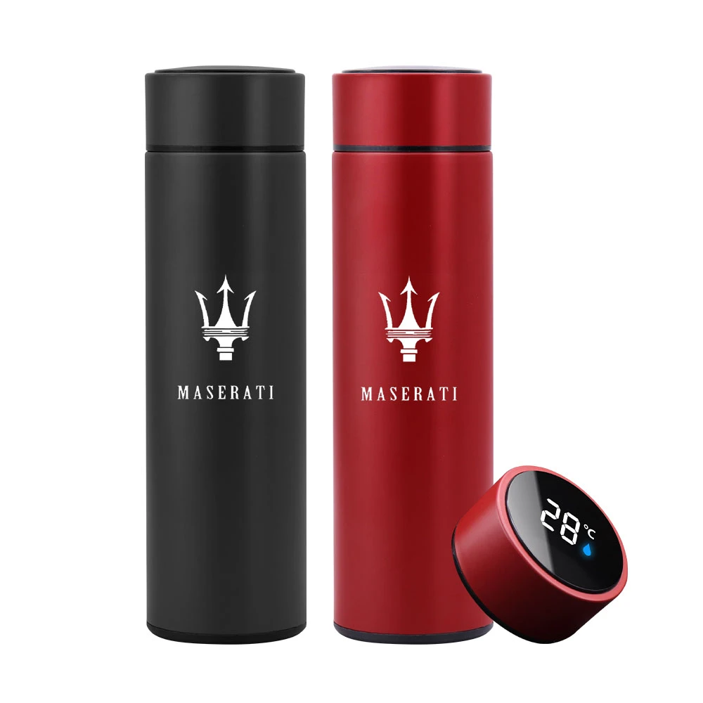 Car Logo Vacuum Flask For Maserati Ghibli V6 V8 Sq4 500ml Temperature ...
