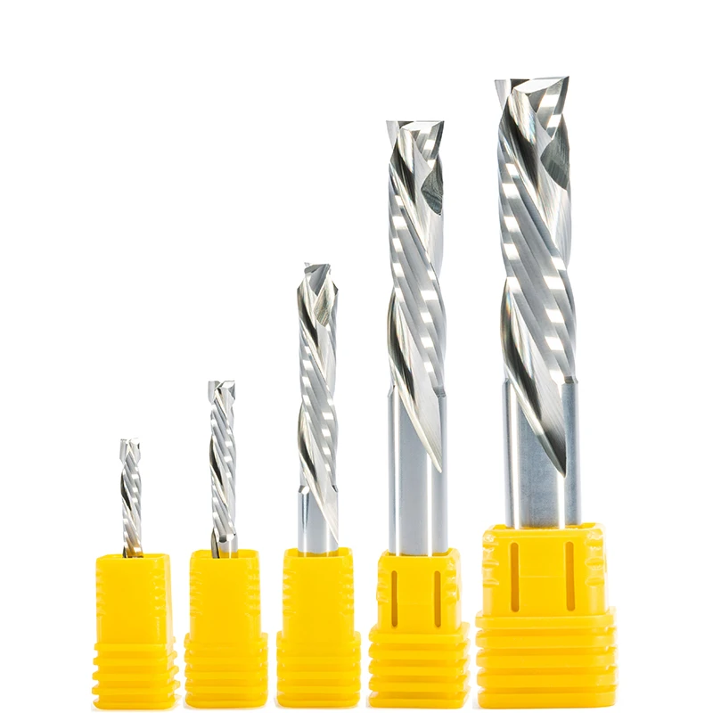 2pc 3.175/4/5/6/8/10mm 1/4" Up& Down Compression Carbide Milling Cutter ...