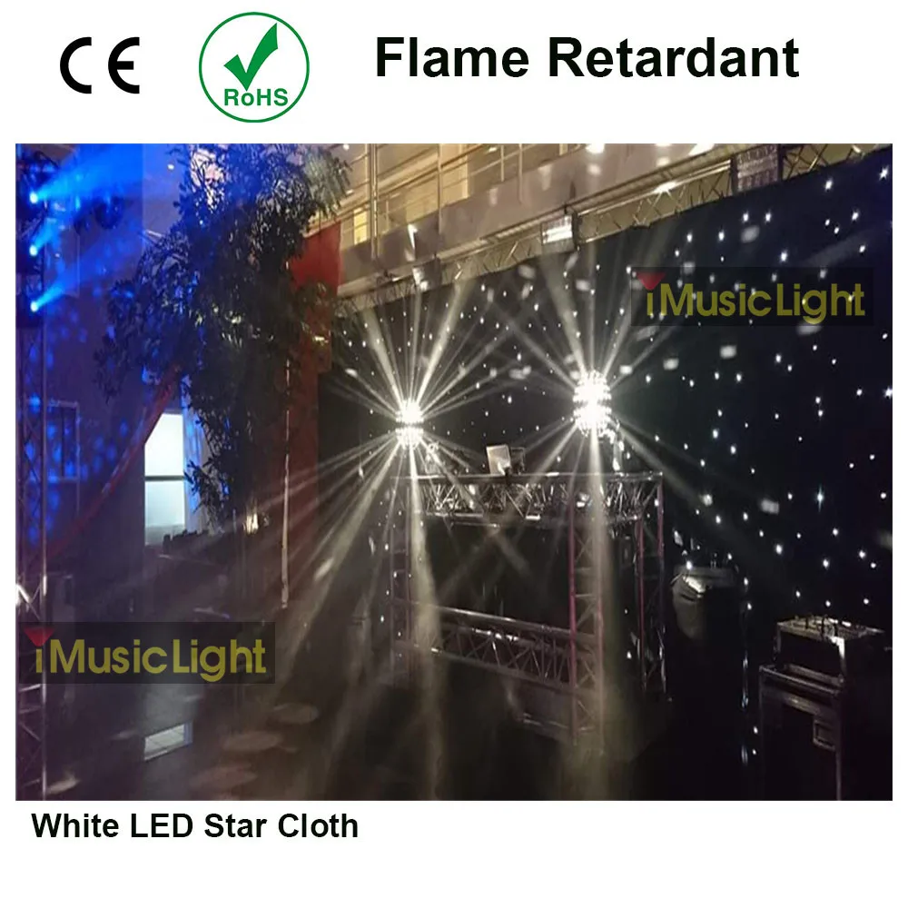 27ft by 25ft LED starlight backdrop curtain LED Stage Backdrop LED Star ...