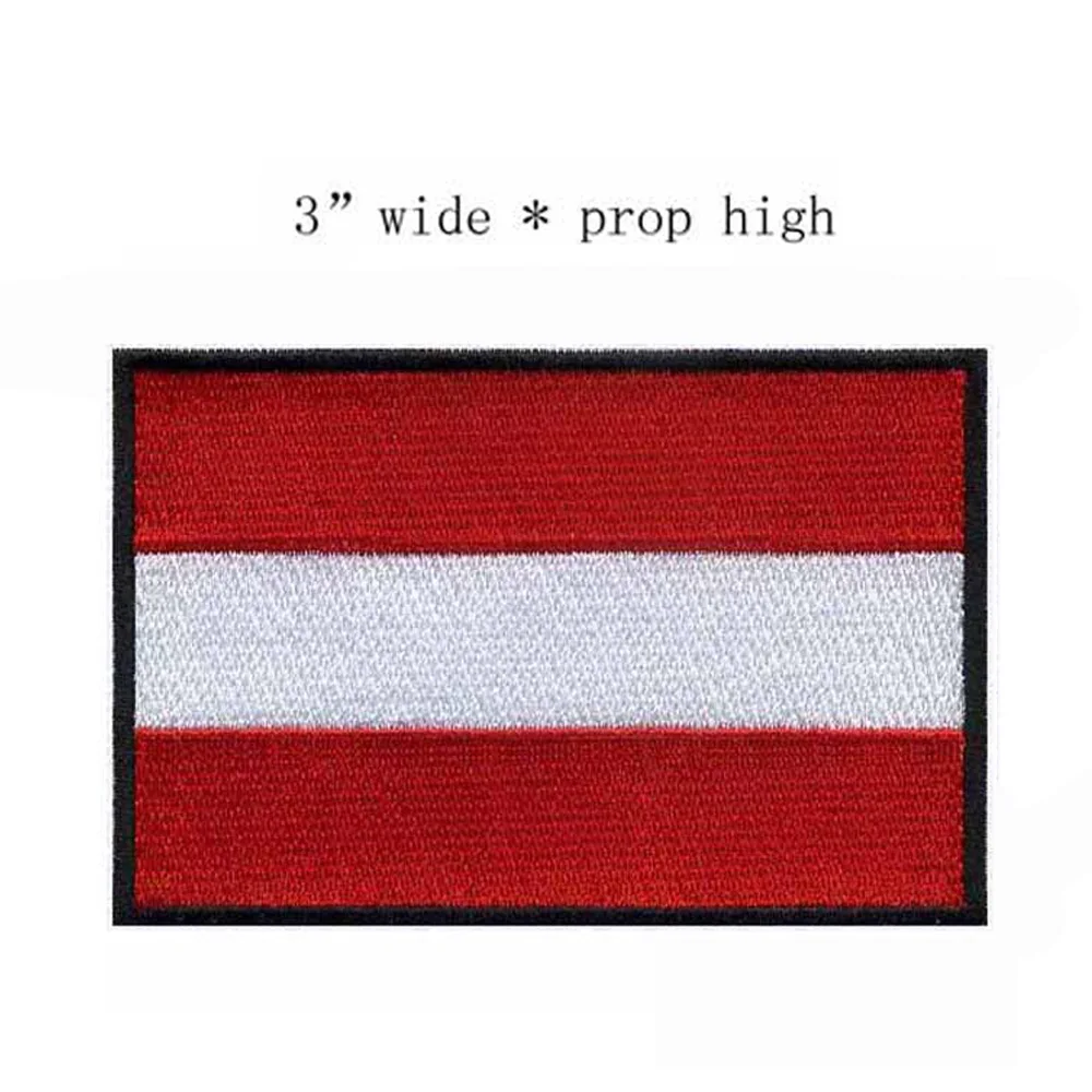 AUSTRIA Red And White Embroidery Flag Patch Iron On Apliques|patch iron ...