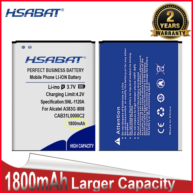 HSABAT 0 Cycle Battery for Alcatel A383G i808 VF555 OT 3040 TCL T66 ...