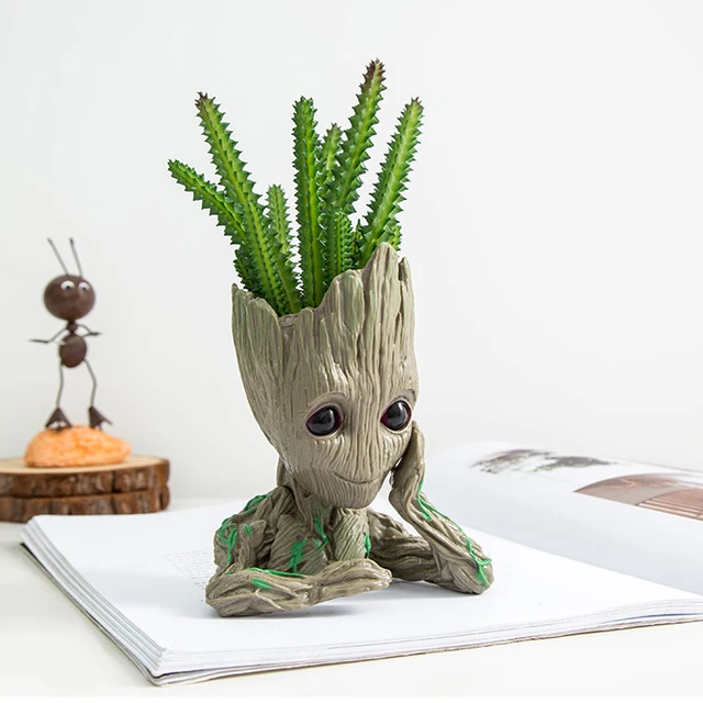 Home Decoration Ornaments Baby Groot Miniature Figurines Flower Pots ...