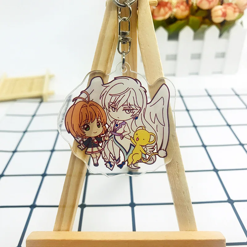 Anime Cardcaptor Sakura Kinomoto Acrylic Figure Keychain Keyring ...