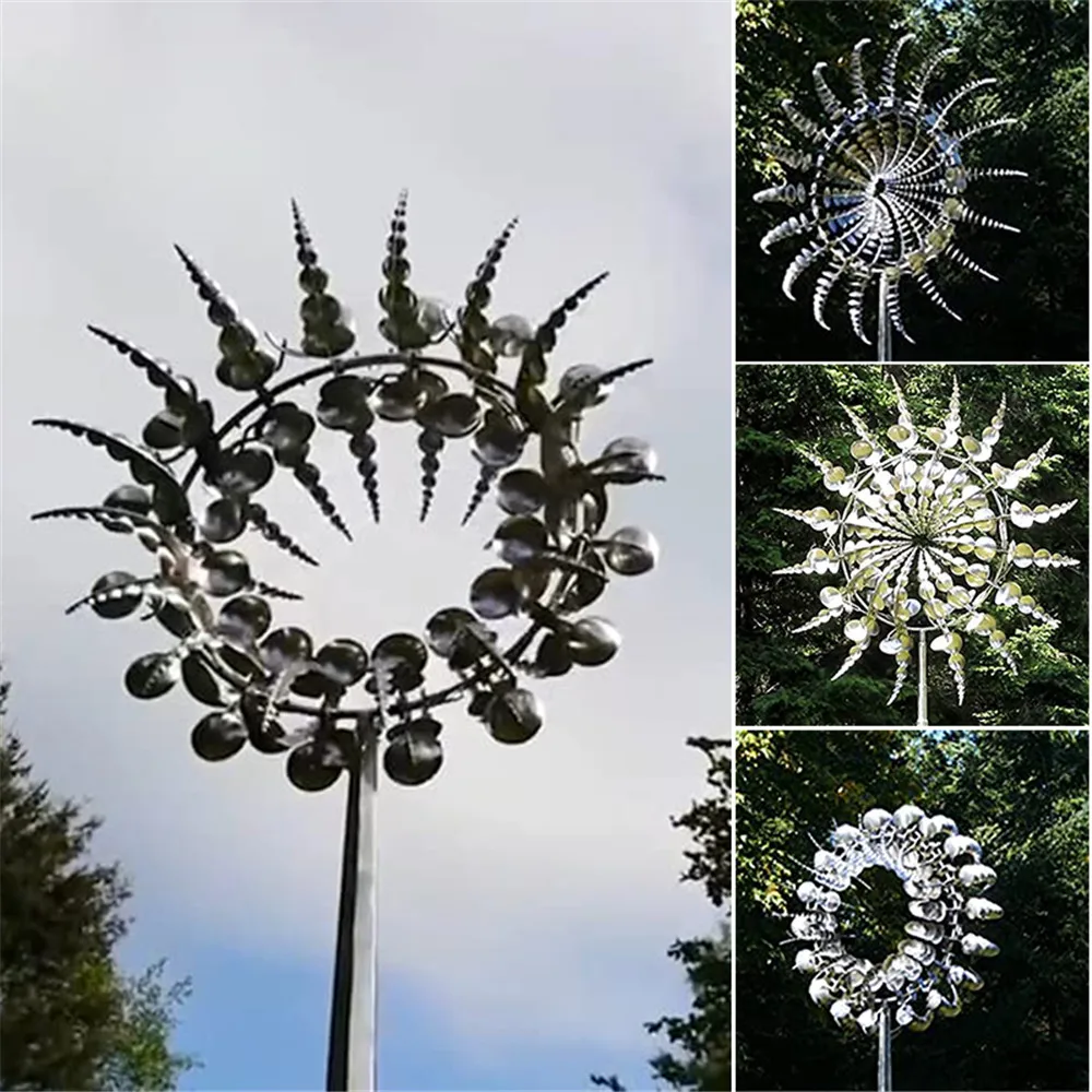 Multicolor Unique And Magical Metal Windmill Outdoor Wind Spinners Wind ...