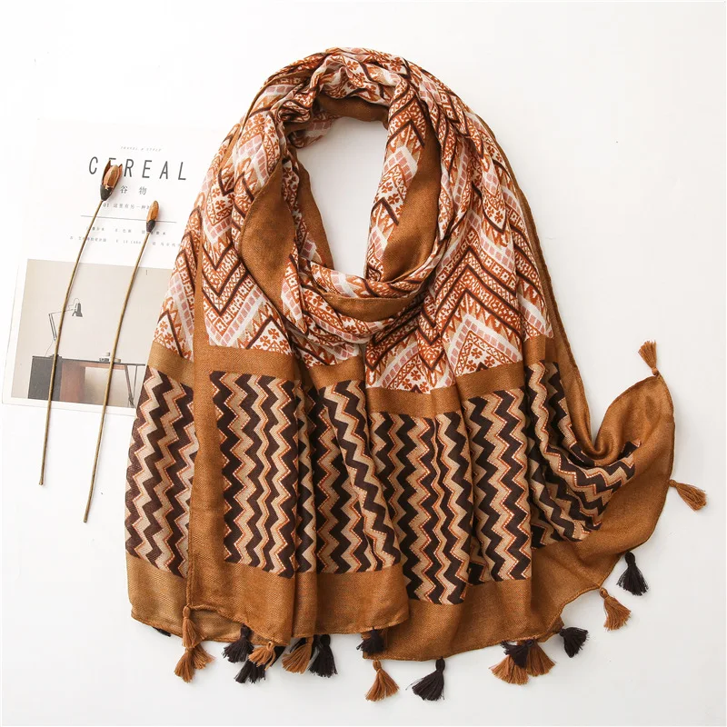 Missoni 패션 레이디 스카프 쁘띠 목도리 머플러 리플 기하학적 코튼 린넨 실크 봄 여름 가을 겨울 티몬