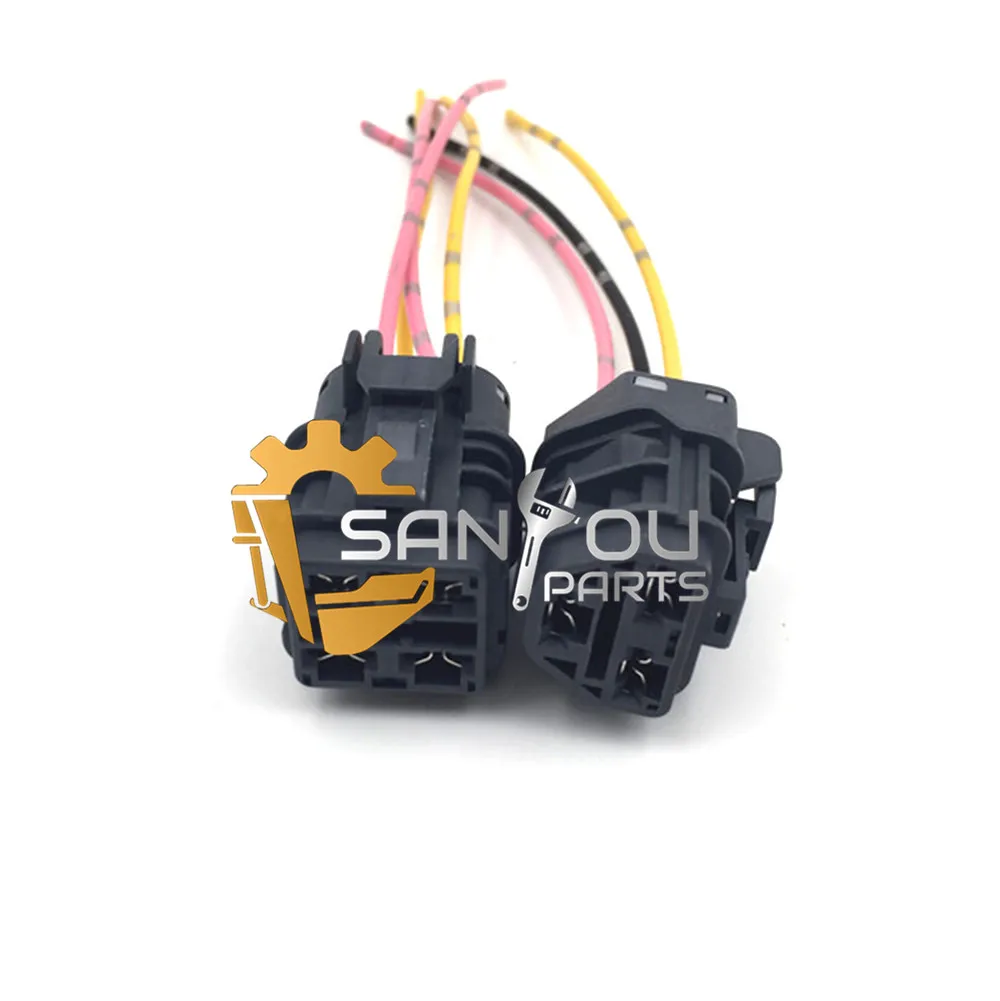 Pc200-5 Pc200-6 Step Motor Connector Plug For Komatsu Excavator 3pin ...