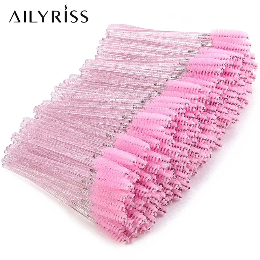 50pcs New Arrivals Eyelash Brushes Soft Head For Eyelashes Eyebrow ...