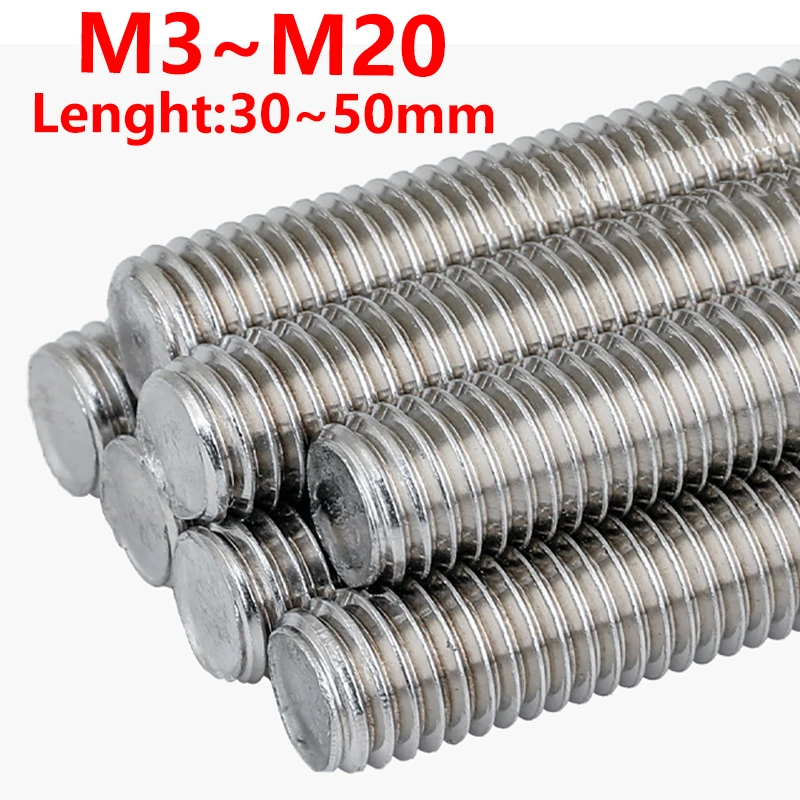304 Stainless Steel Full Thread Bar,screw Threaded Bar,Threaded Rod M3 ...