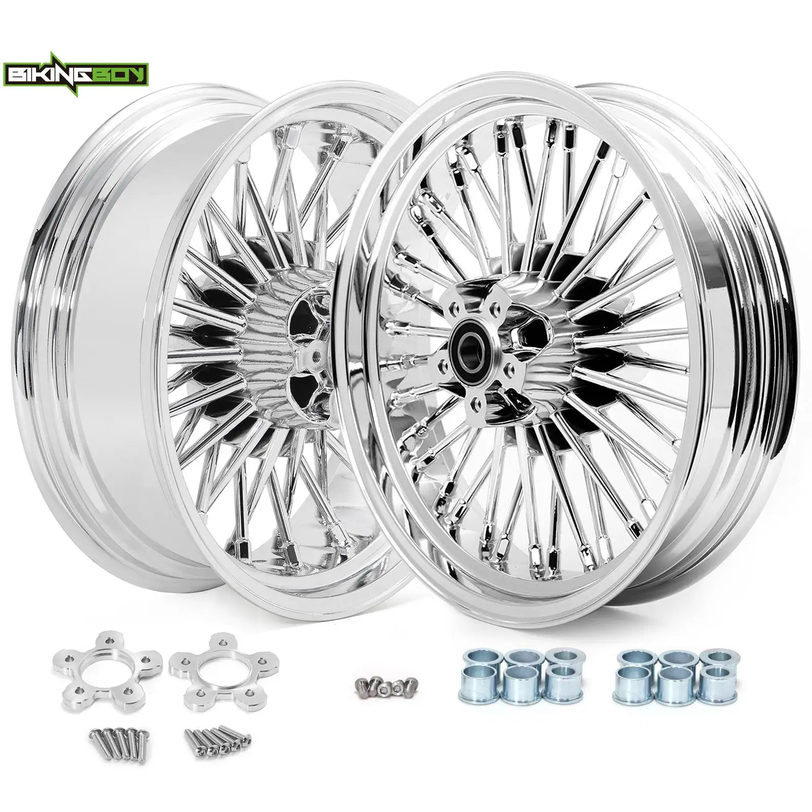 BIKINGBOY 16 3.5" 5.5" Fat Spoke Wheel Touring Bagger Electra Glide ...