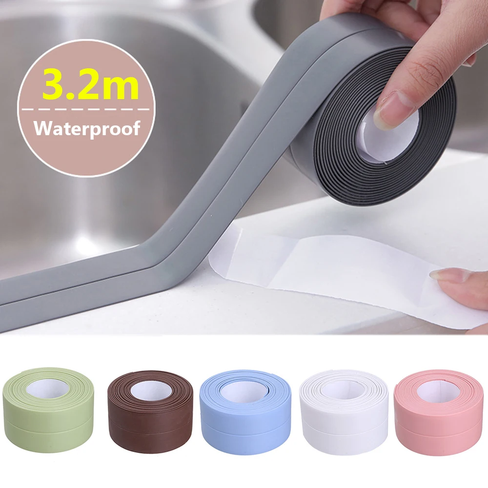 Wall Corner Sealing Tape PVC Waterproof Self Adhesive Tile Crack Sink ...