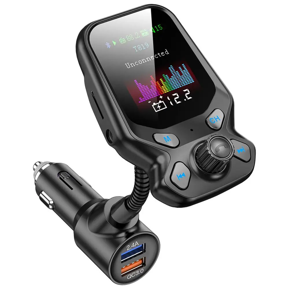 Bluetooth-compatible-5-0-FM-Transmitter-Handsfree-AUX-Audio-Wireless ...