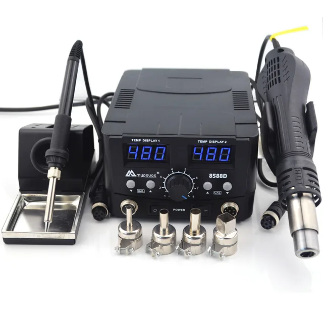 800W 2 In 1 digital ESD Hot Air Gun Soldering Station Welding Solder ...