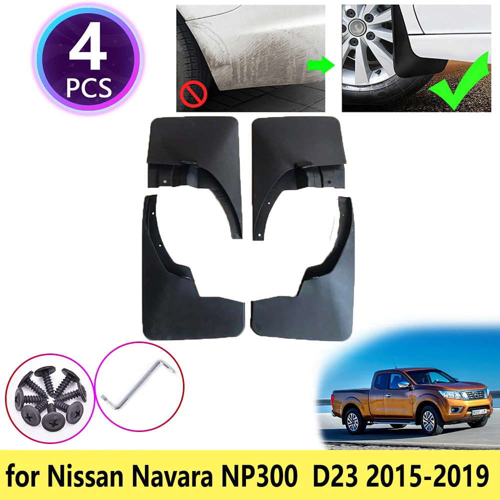 for Nissan NP300 Navara D23 2015 2016 2017 2018 2019 Mudguards Mudflaps ...