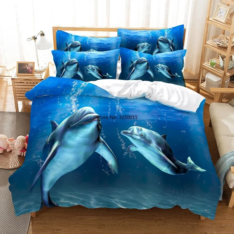 Blue Ocean Dolphin Bedding Set Duvet Cover Set 3d Bedding Digital ...