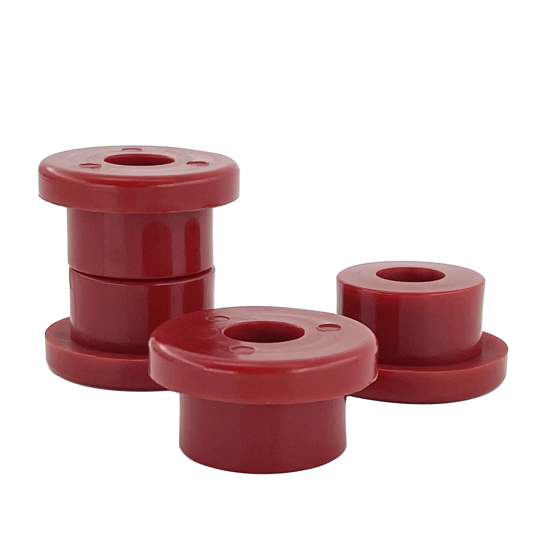 Red-Motorcycle-Handlebar-Riser-Damper-Bushings-Fit-For-Harley-Softail ...