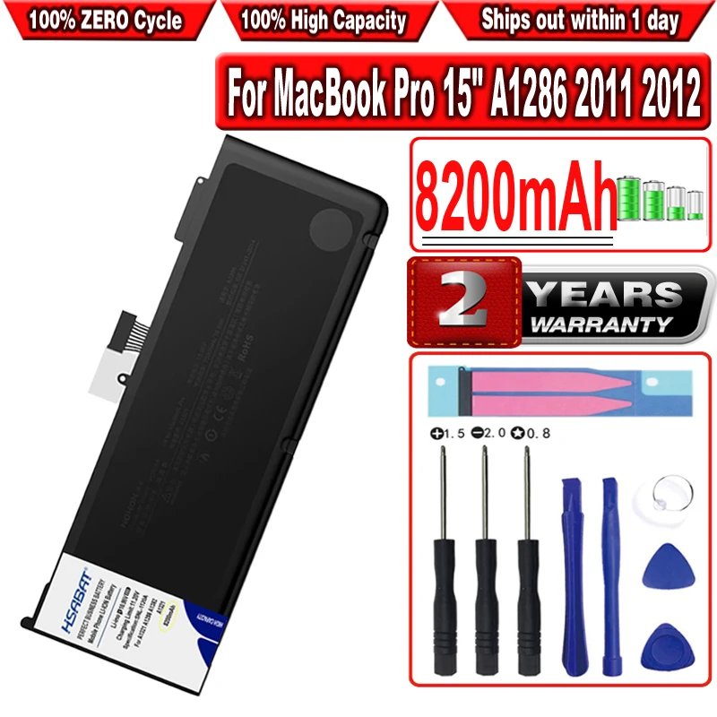 HSABAT A1382 Laptop Battery for Apple for MacBook Pro 15" A1286 2011 ...