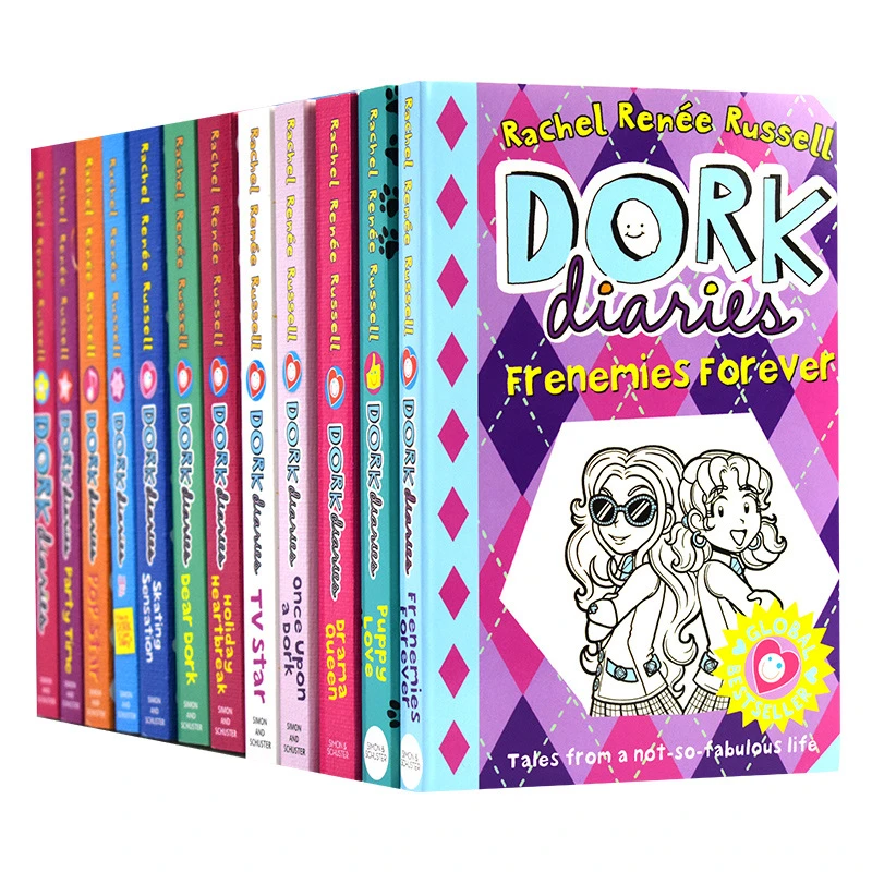 13 Books/set Dork Diaries Comic Novels Books Kids English Reading Diary ...
