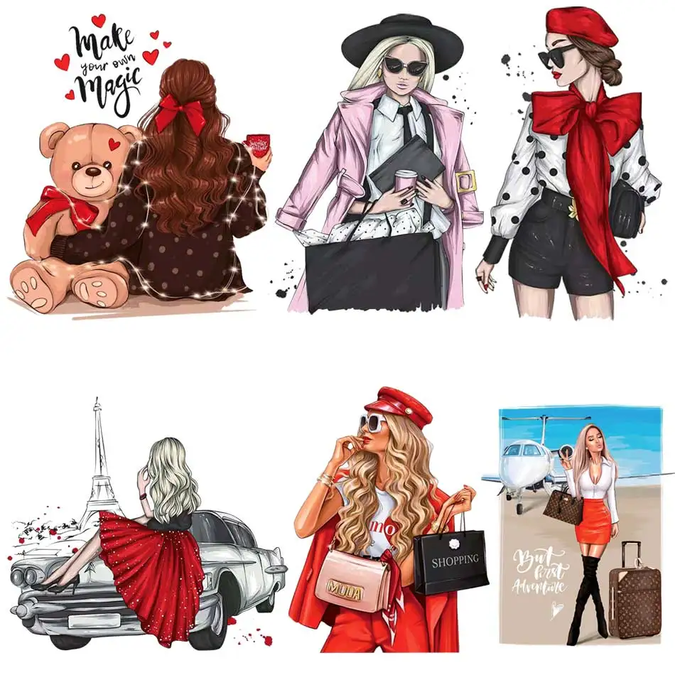 Funny-Girl-Iron-On-Transfer-For-Clothing-DIY-A-Level-Washable-T-Shirts ...