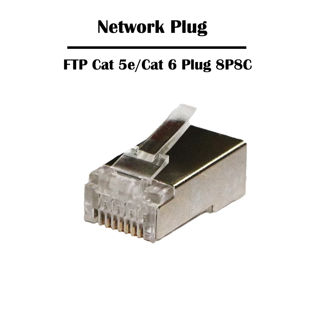 100-Pieces-lot-FTP-STP-Cat-5e-RJ-45-Plug-8P8C-Network-Connectors ...