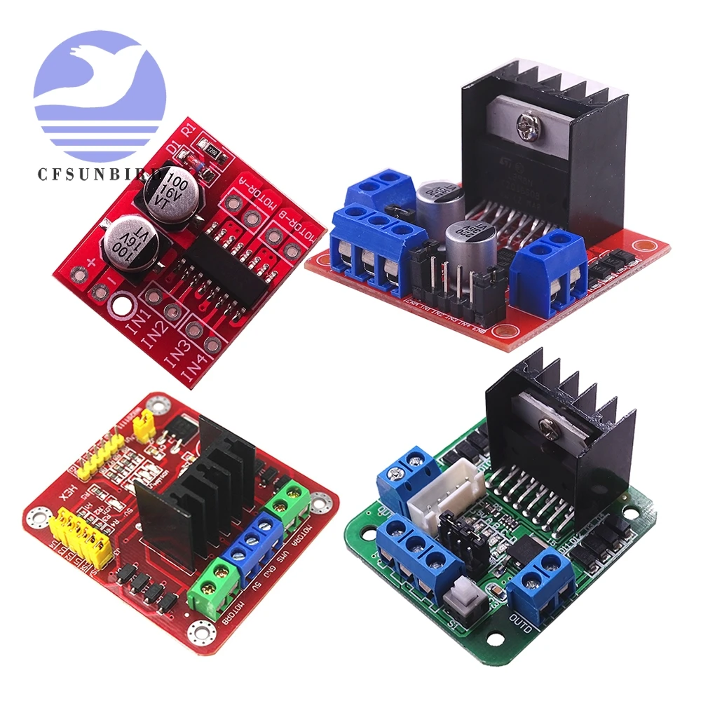 L298N driver board module L298 stepper motor smart car robot breadboard ...