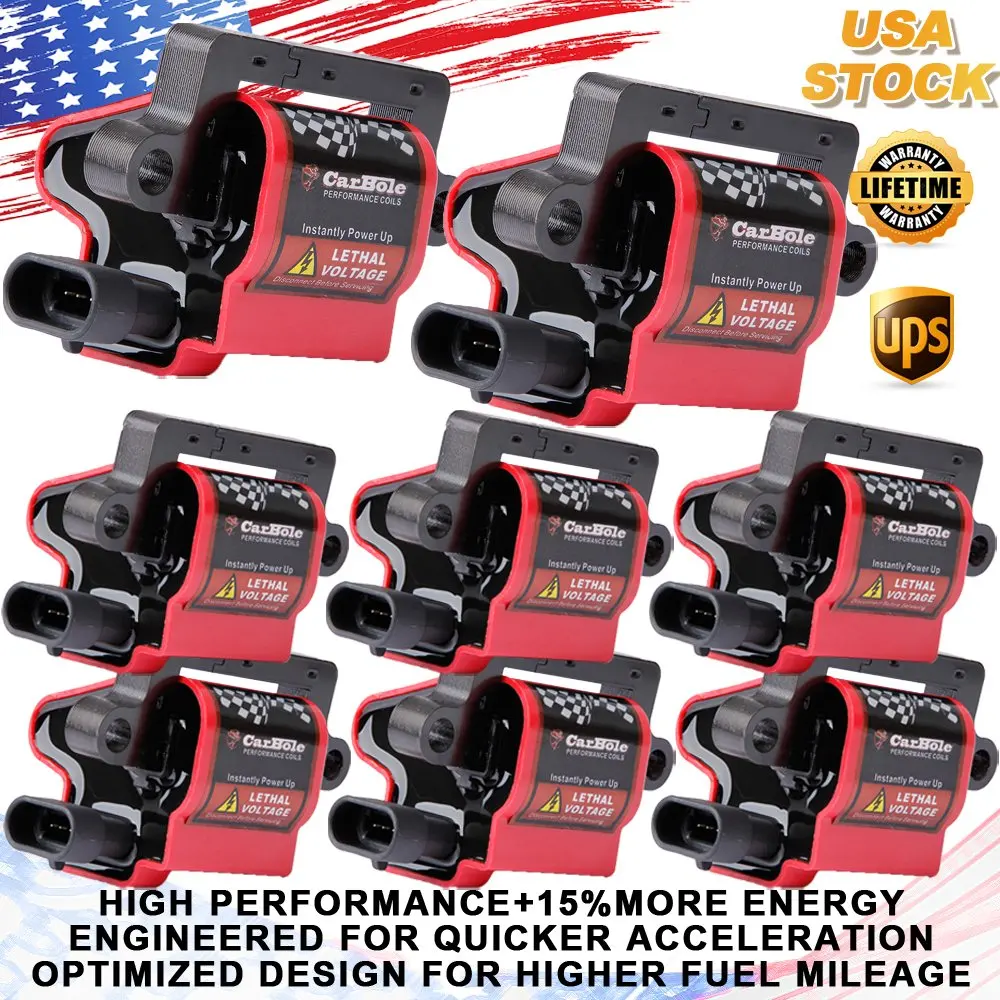 8Pcs-HIGH-Performance-Square-Ignition-Coil-For-Chevy-GMC-4-8L-5-3L-6-0L ...