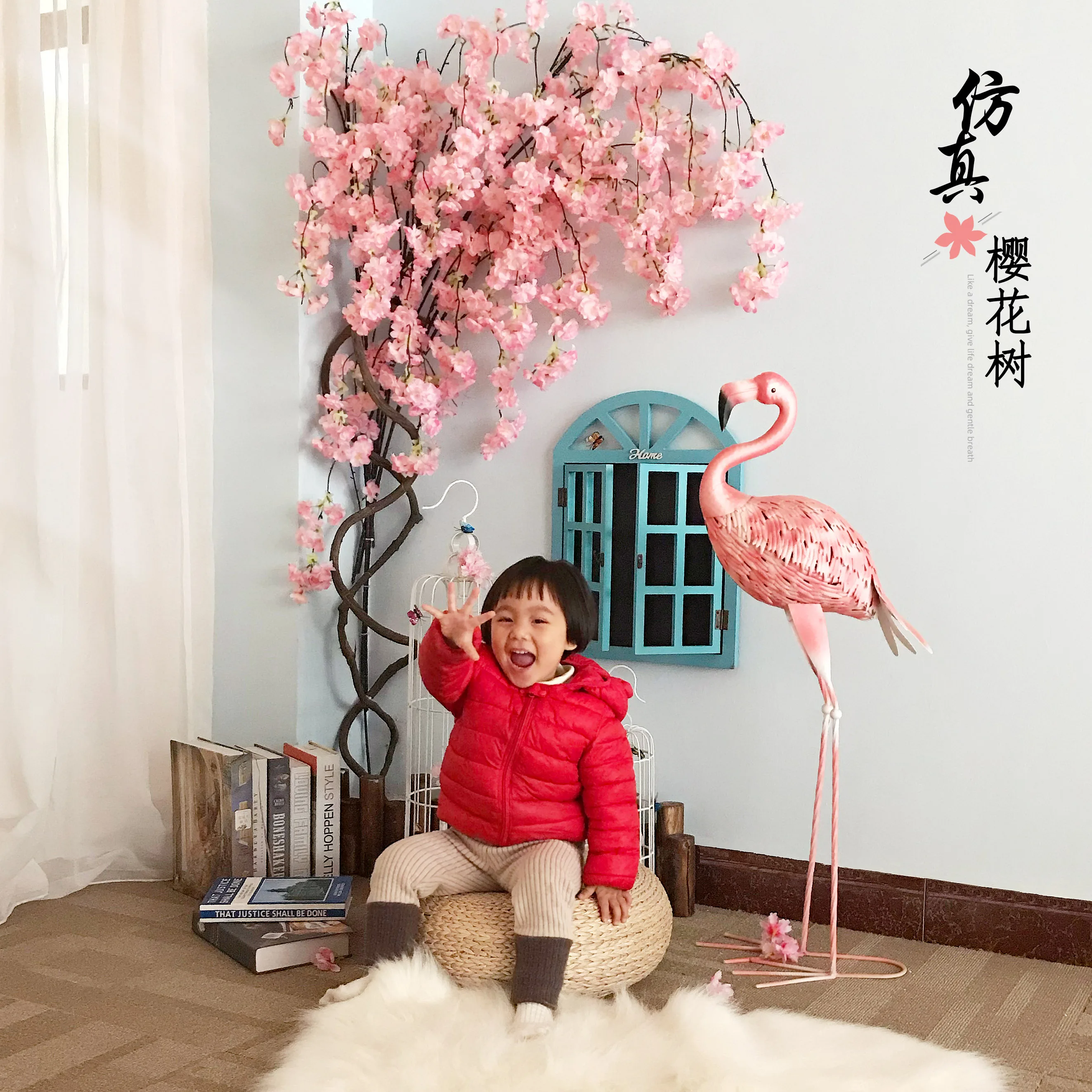 4pcs/lot Cherry blossom Vine Sakura branch Artificial flowers home ...