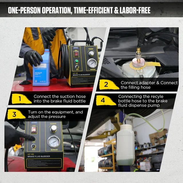 AUTOOL AST605 Car Pulsating Brake Oil Changer Single Clutch Slave Cylinders Brake Extractor Oil ...