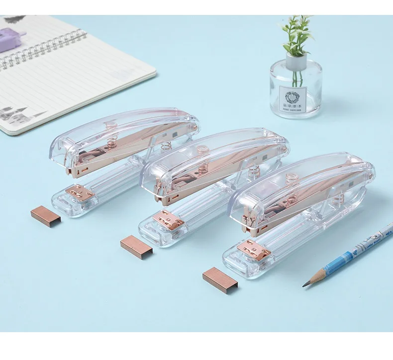 Agrafeuse,Stapler--Ensemble'agrafeuses de couleur or Rose, reliure ...