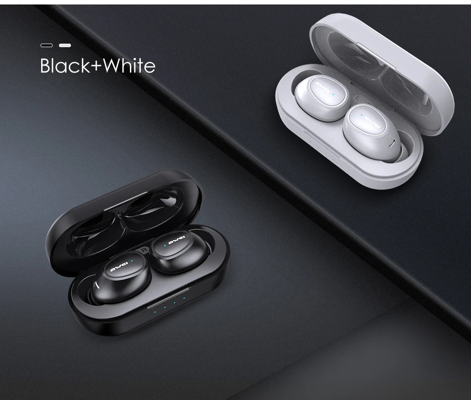 AWEI T16 TWS True Wireless Earbuds Wireless Charging Auto Connect ...