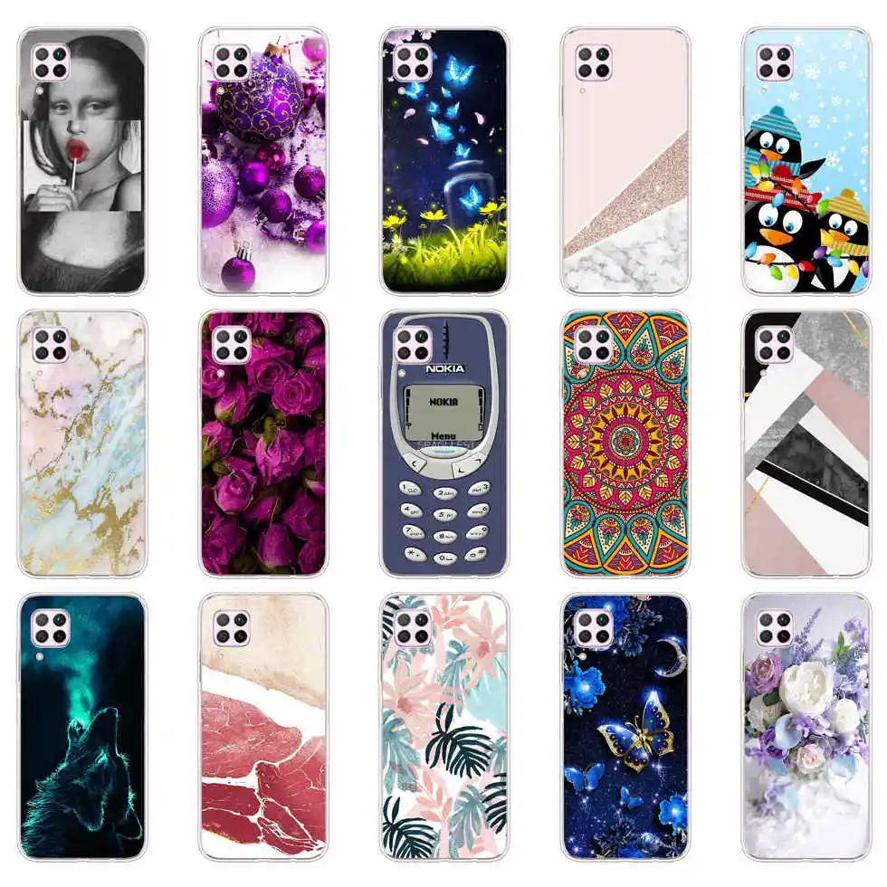 For-Huawei-P40-lite-Case-Silicone-Soft-TPU-Phone-Back-Cover-For-Huawei ...