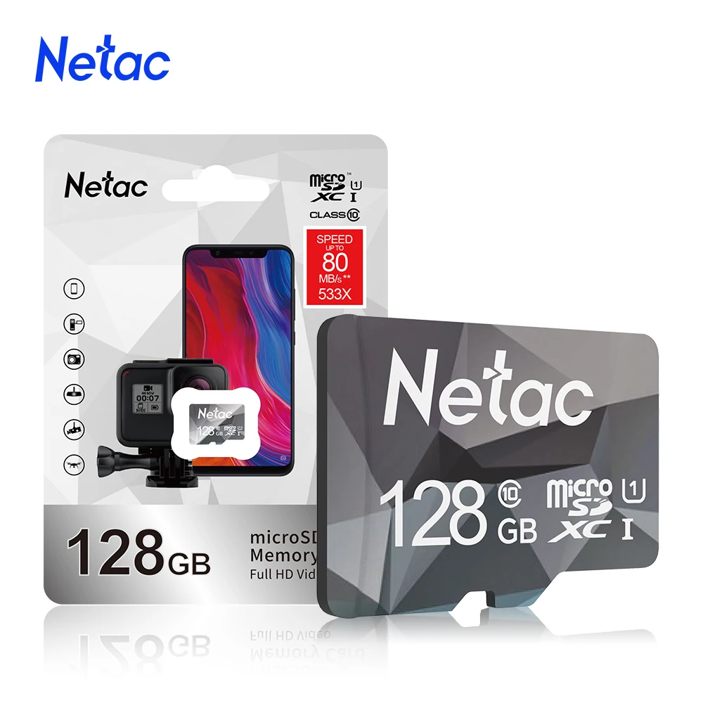 Netac Original Class10 Micro SD Smart TF Card 64GB 128GB 32GB 16GB 8GB ...