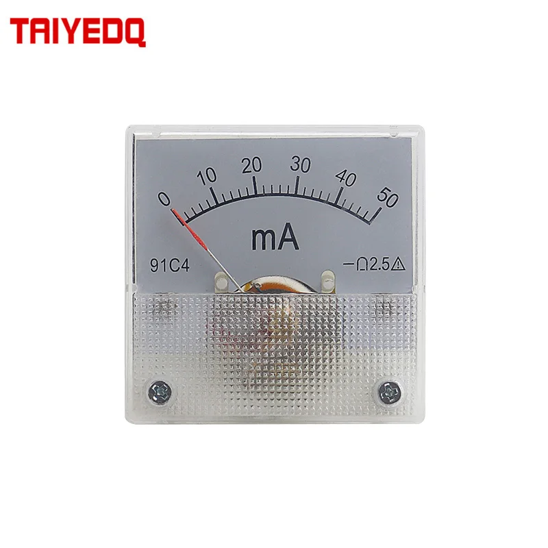 DC Milliamp Panel Meter Analog Panel Ammeter Current Gauge 20mA 30mA ...