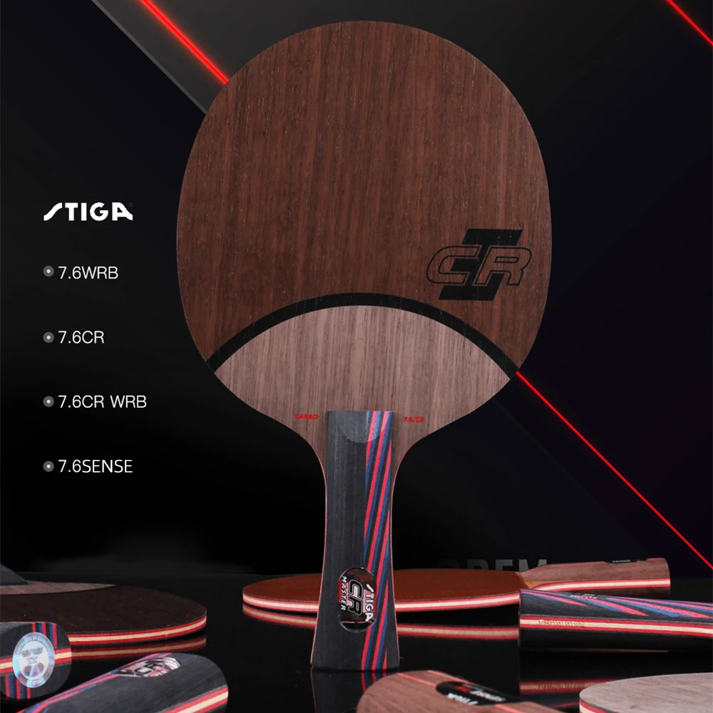 Original Stiga Carbo 7.6 Cr Table Tennis Racket Ping Pong Blade Carbo 7.6 Wrb Hollow handle ...