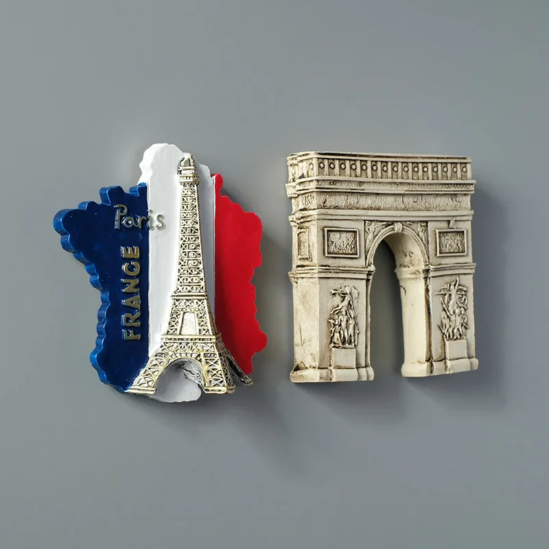 fridge magnets Paris France Eiffel Tower triumphal arch European ...