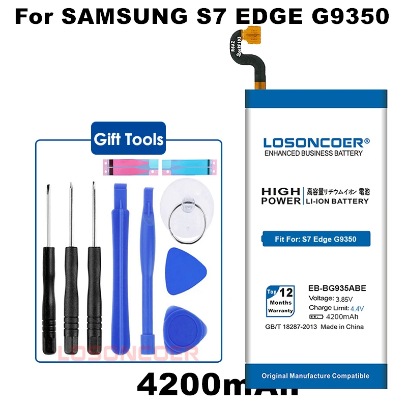 LOSONCOER 4200 мА/ч, EB-BG935ABE для samsung Galaxy S7 край Батарея ...
