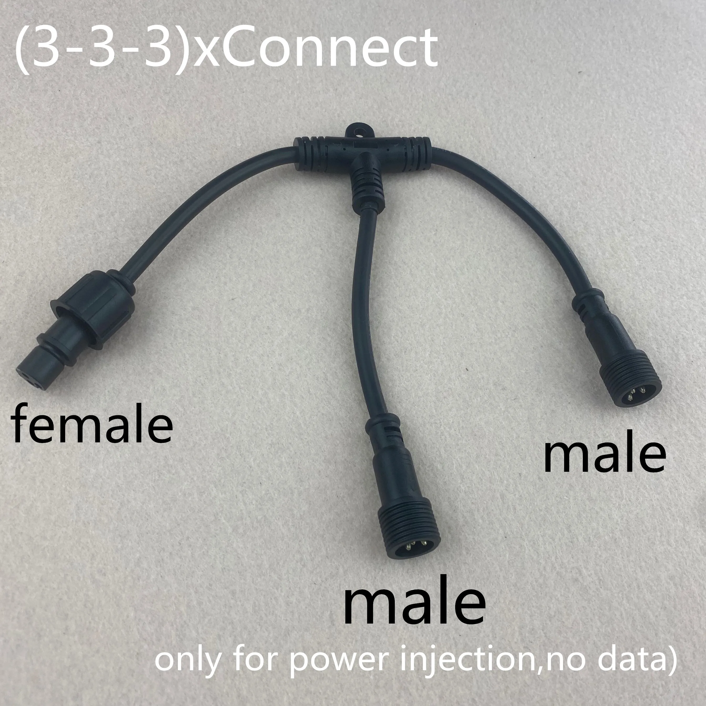 3-3-3-for-power-injection-xConnect-series-3-core-waterproof-Tee-BLACK ...