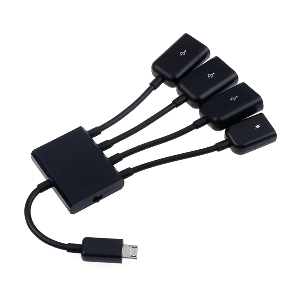 Micro USB HUB Adaptor 2/3/4 Port Charging Host Cable 1 4 Mobile Phone ...