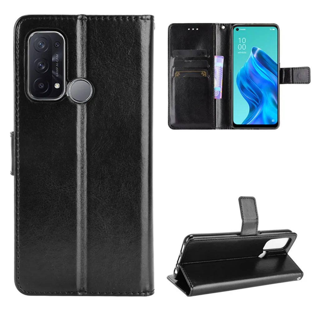 For-OPPO-Reno-5A-Case-Luxury-Flip-PU-Leather-Wallet-Lanyard-Stand-Case ...