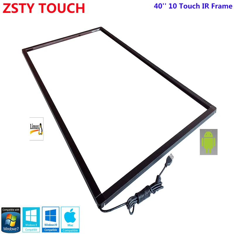 40 inch IR touch frame 10 points usb infrared touch screen multi touch ...