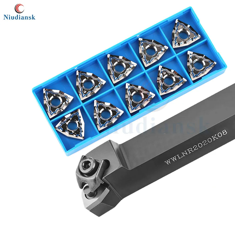 1pc WWLNR1616H08 WWLNR2020K08 WWLNR2525M08 External Turning Tool Holder WWLNL 10pcs WNMG0804 ...