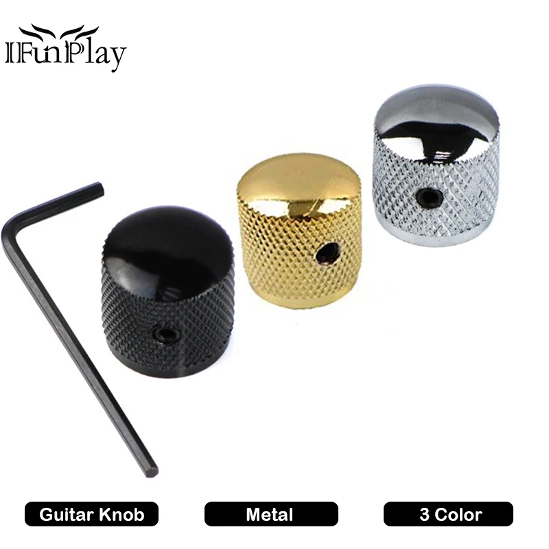 4pcs Metal Dome Volume Tone Control Knobs with Hole Buttons for ...