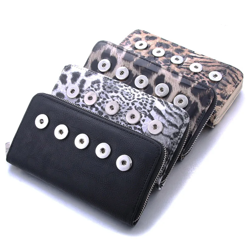19cm-10cm-Simple-5-Buttons-Bag-Snap-Button-Purse-Genuine-Leather-Wallet ...