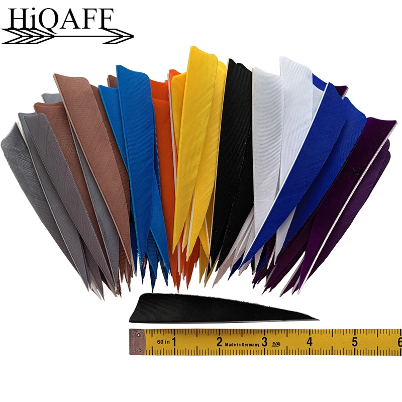 100Pcs Hi Q 4Inch Right Wing/Left Wing Turkey Feather Arrow Fletching ...