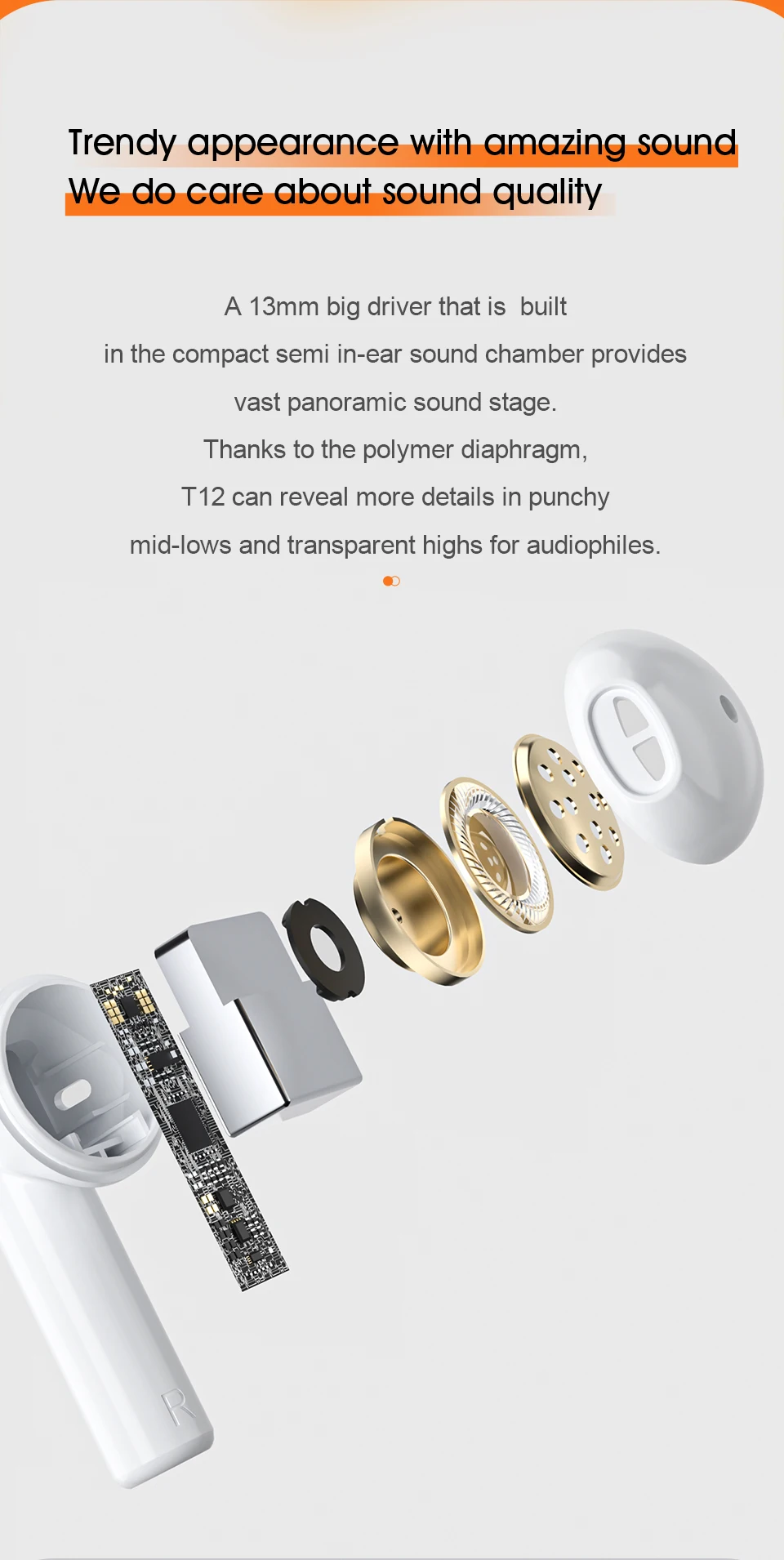 [ส่งเร็ว2วัน] QCY T12 Bluetooth Wireless Headphone หูฟังบลูทูธ White ...