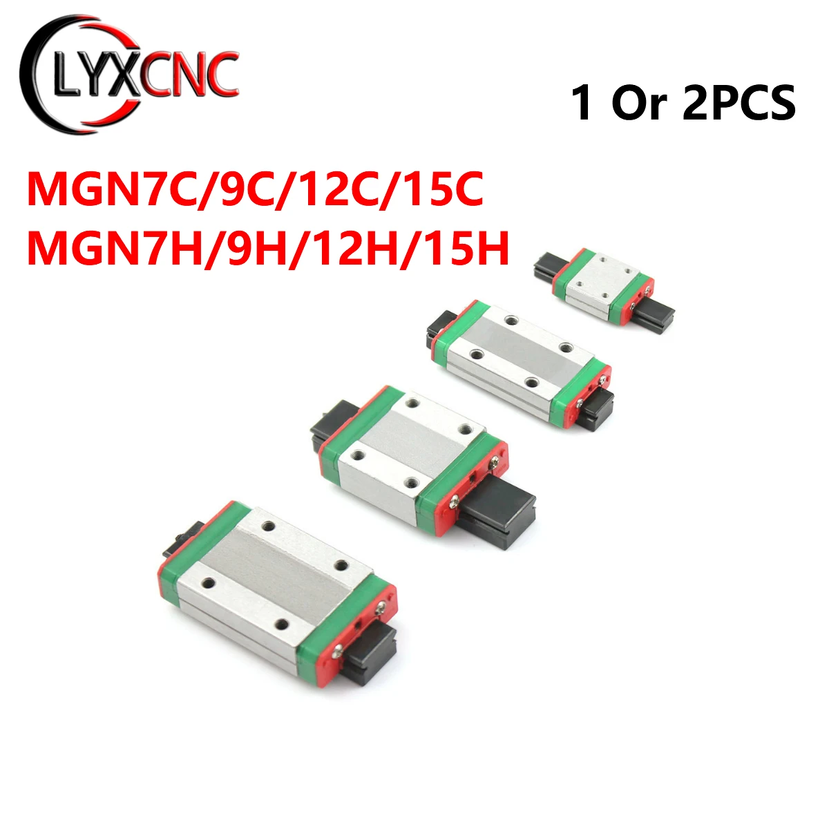 2PCS-MGN7H-MGN9H-MGN12H-MGN15H-MGN7C-MGN9C-MGN12C-MGN15C-Carriage-Block ...