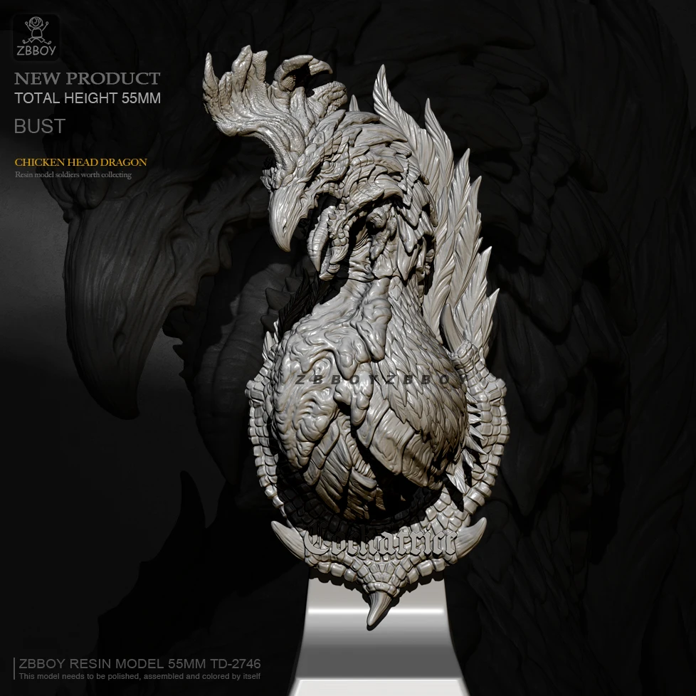 55mm Resin Bust Model Kits Figure Colorless And Self-assembled Td-2746 ...