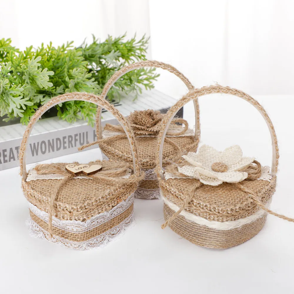 Ring Bearer Pillow Flower Girl Basket | Basket Wedding Rings Party ...