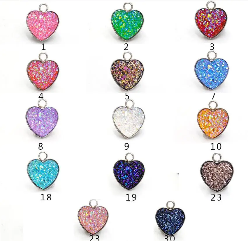 60pcs-Druzy-Charms-13mm-Druzy-Pendant-Supplies-Wholesale-Bezel-Charm ...