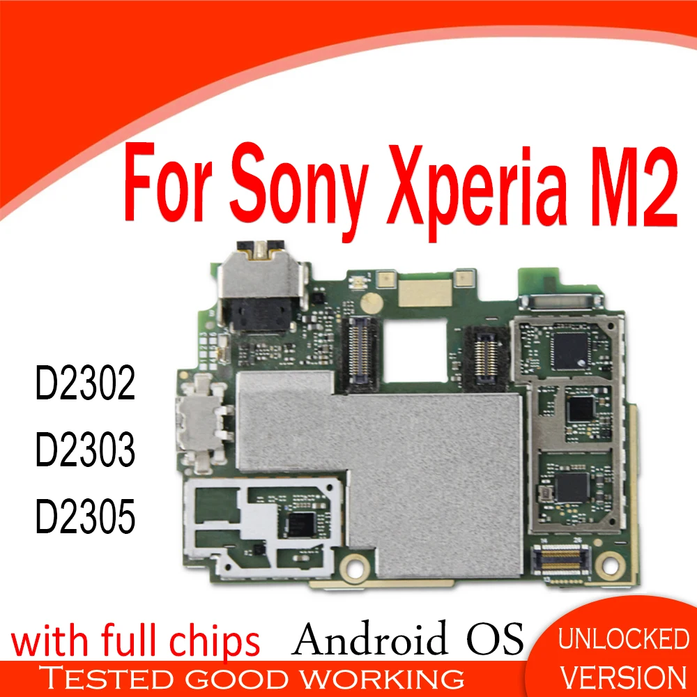 Unlocked for Sony Xperia M2 D2302 D2303 D2305 motherboard with chips ...